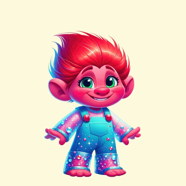 Trolls Clipart Troll Print Trolls Birthday Sparkle Troll - Etsy