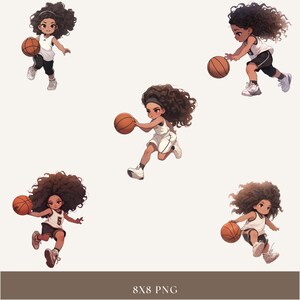 Cute African American Basketball Girls, Sport Girl Clipart, Basketball ...