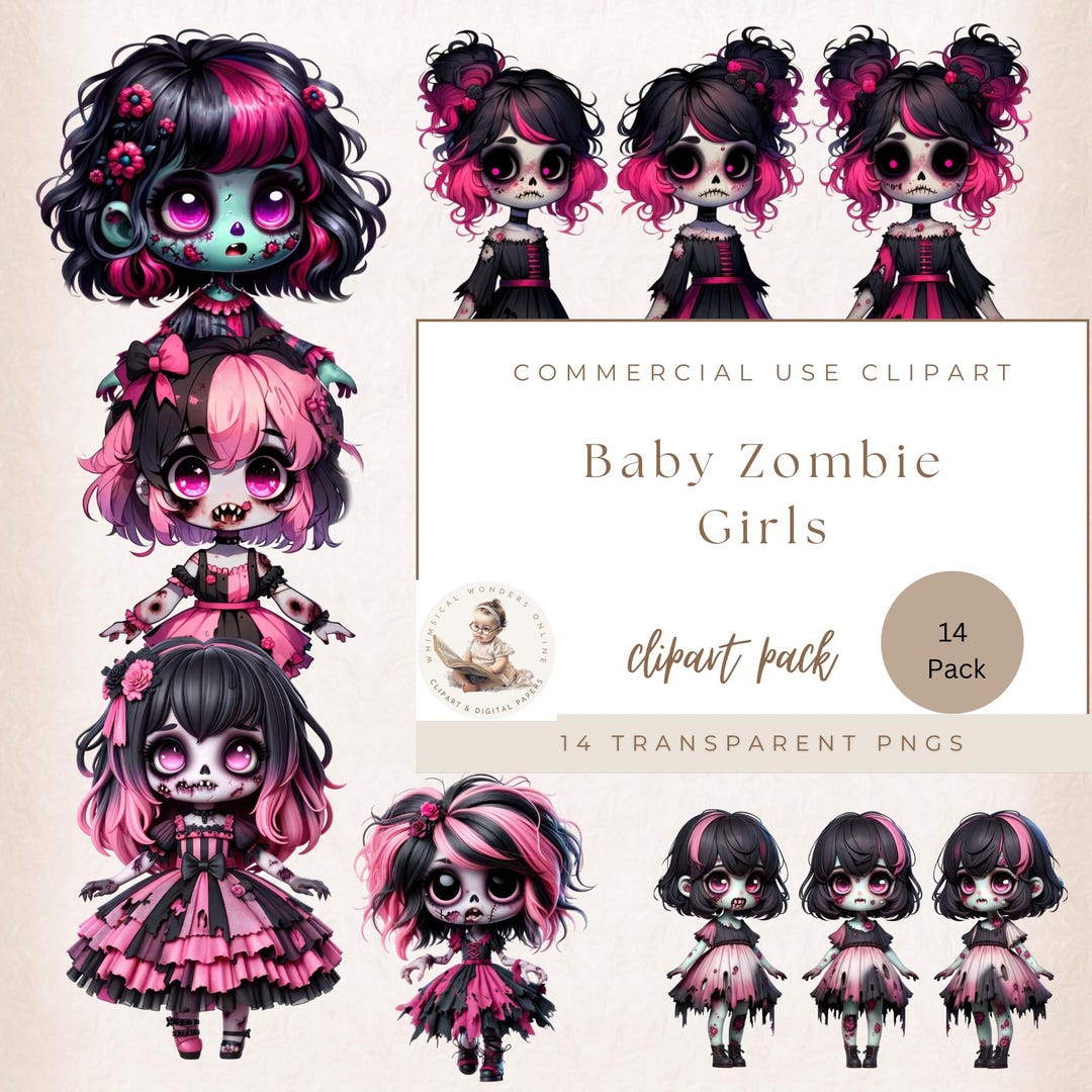 Zombie Clipart, Zombie, Girl, Walking Dead, Zombie Apocalypse, Costume ...