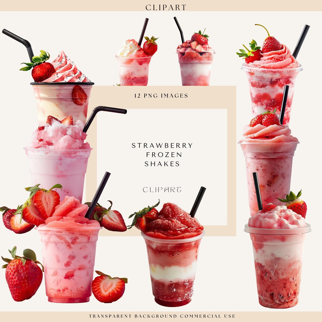 Strawberry Milkshake, Paper Craft Junk Journal, Ice Cream, Milkshake ...
