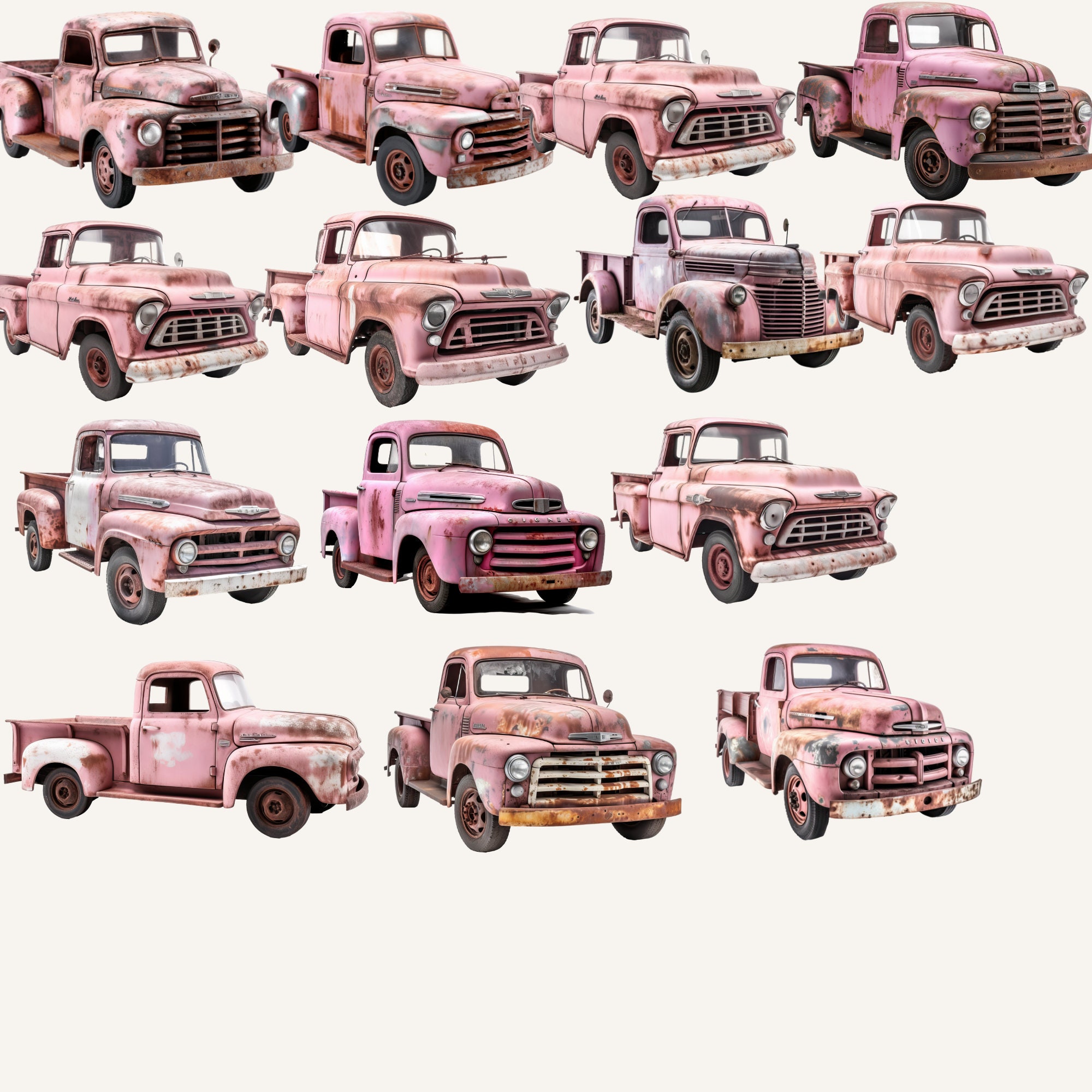 Antique Pink Truck Clipart, Truck Clipart, Antique, Commercial Use ...