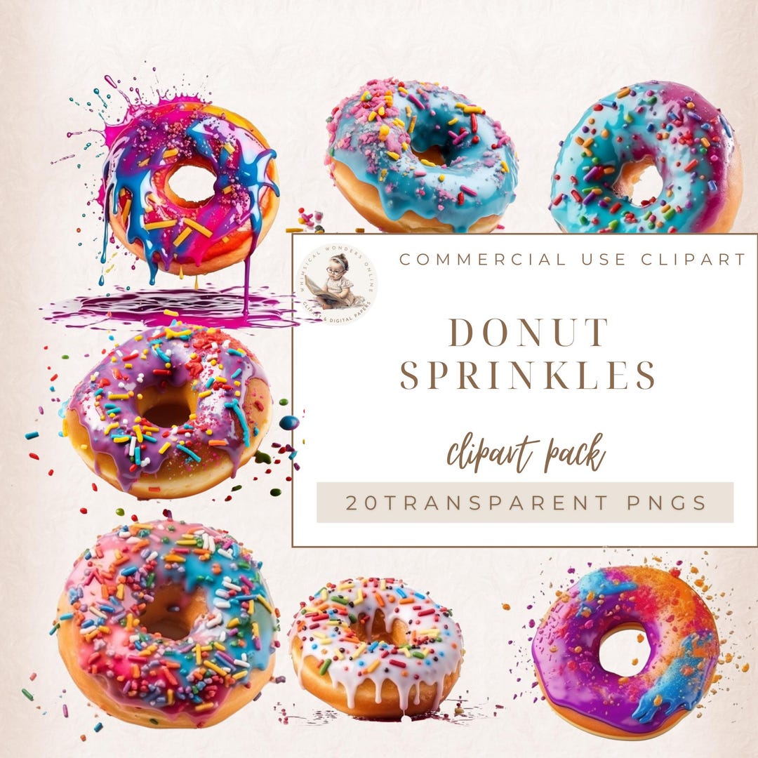 Donut Sprinkles, Vibrant Color Donuts, Blue & Pink Donuts, Sweets ...