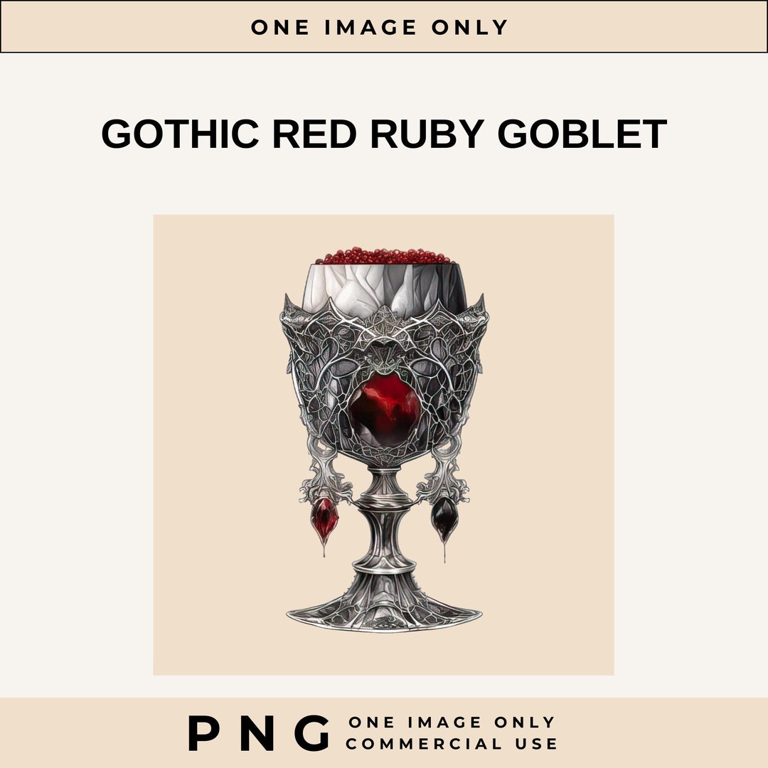 Gothic Ruby Goblet, Gothic Vampire, Gothic Wine Glass Png, Gothic ...