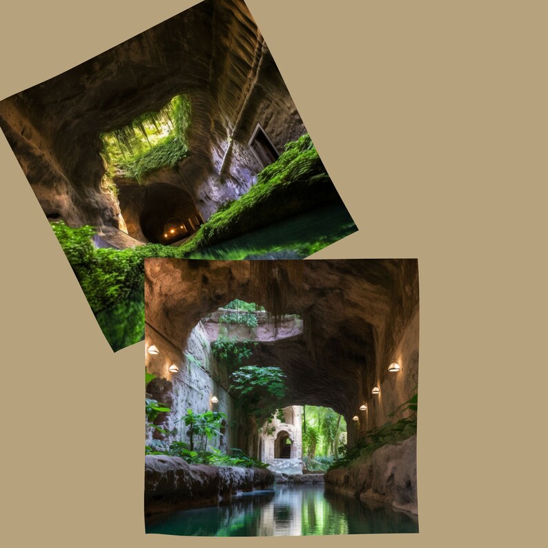 Cave Backdrops, Dark Cave, Magical Cave, Digital Background, Digital ...