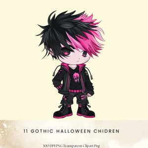 Halloween Children Clipart, Gothic Fashion Children, Halloween Clipart ...