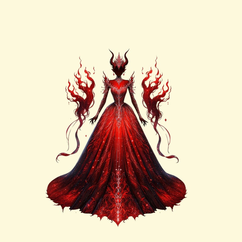 Ball Gown Clipart, Princess Dress, Evil Queen Dress, Party Dress ...