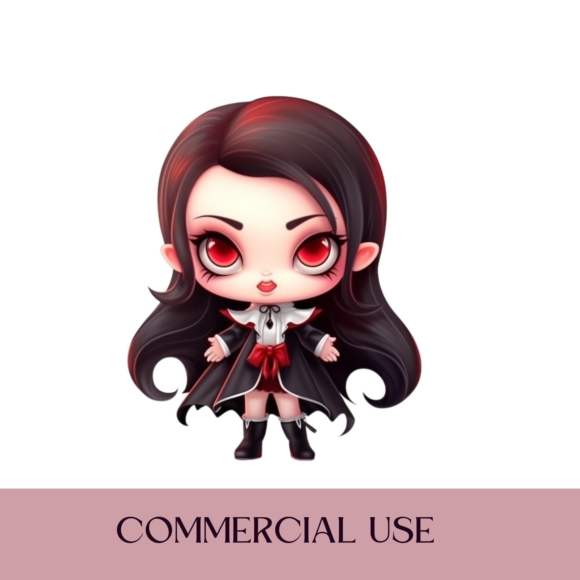 Halloween Cute Vampire Witches Skeleton Clipart Bundle of 24 ...