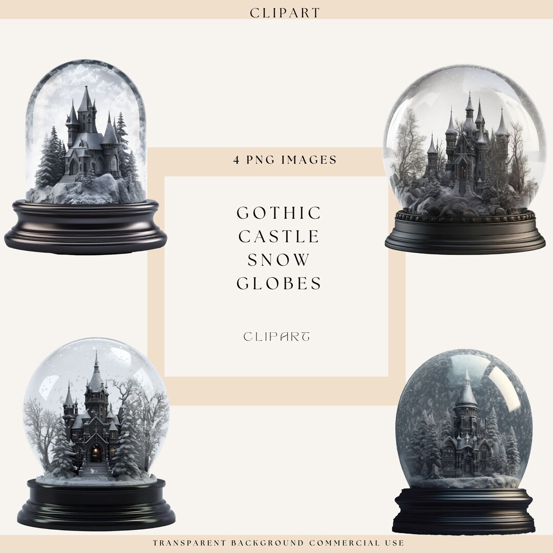 Gothic Snow Globe Clipart, Snow Globe Clip Art, Christmas Ball Clip Art ...