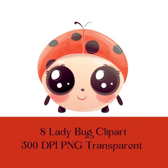 Cute Ladybug PNG Bundle, Digital Crafts Designs Transparent, Lady Bug ...