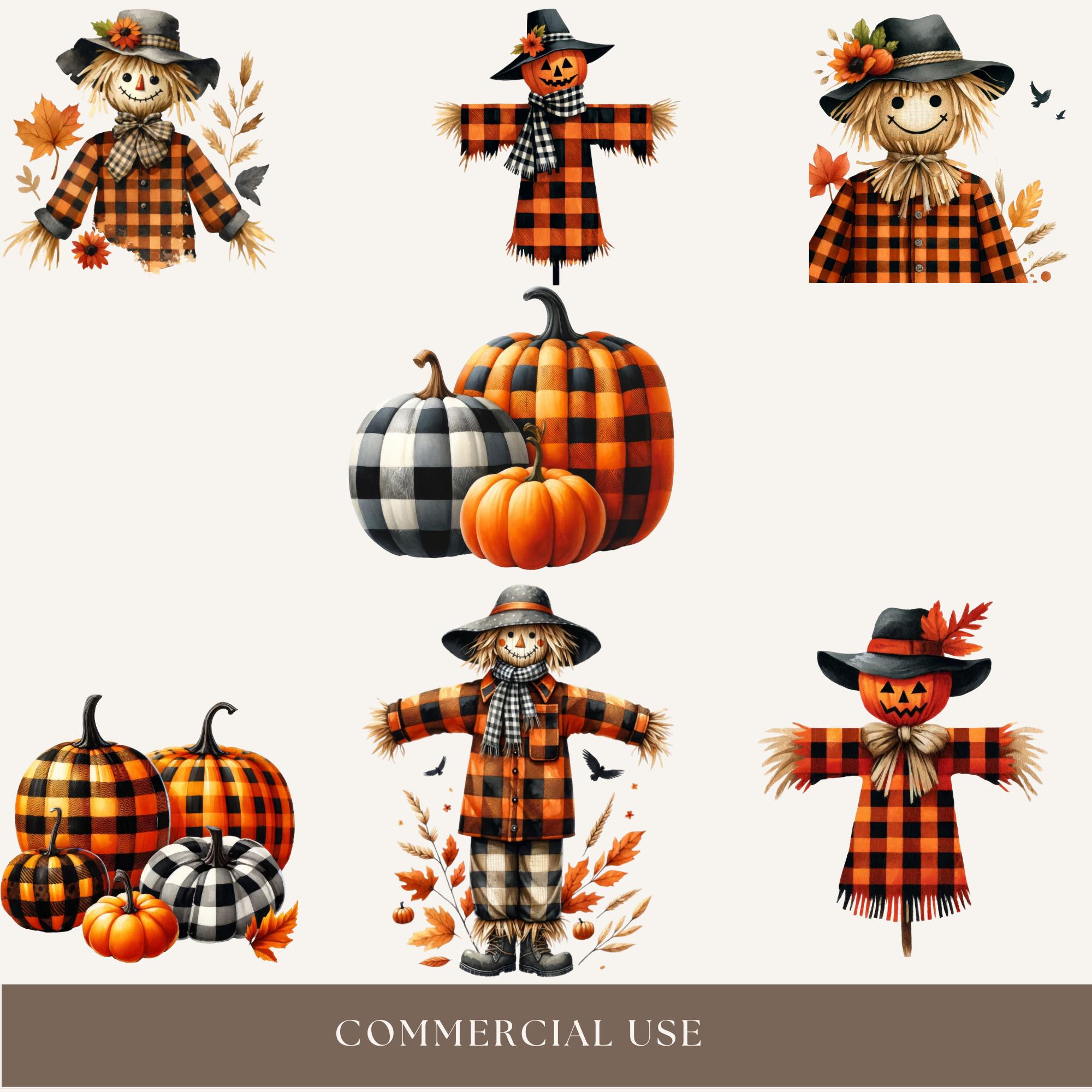 Halloween Clipart, Scarecrow Clipart, Farm Clipart, Thanksgiving ...