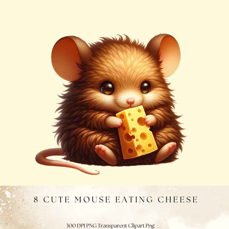 Mouse Clipart, Mouse Eating Cheese, Pet Clipart, Cute Animals PNG ...