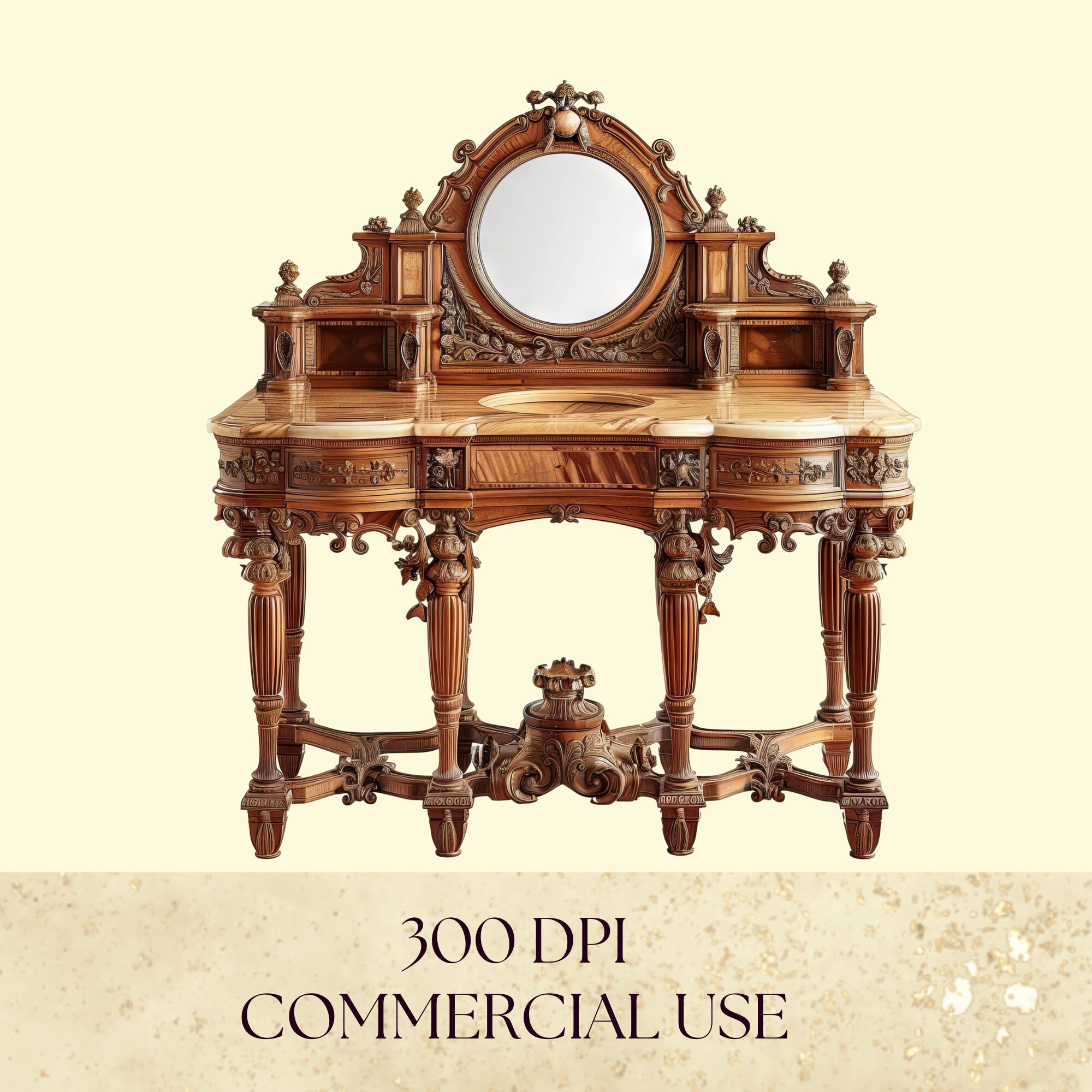 Victorian Vanities, Victorian Furniture Clipart, Antique Clipart ...
