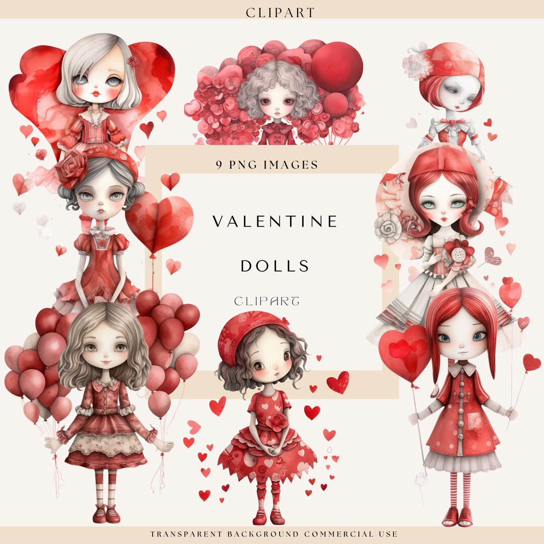 Valentine's Day, Girl Clipart, Commercial Use, Valentines Day Clipart ...