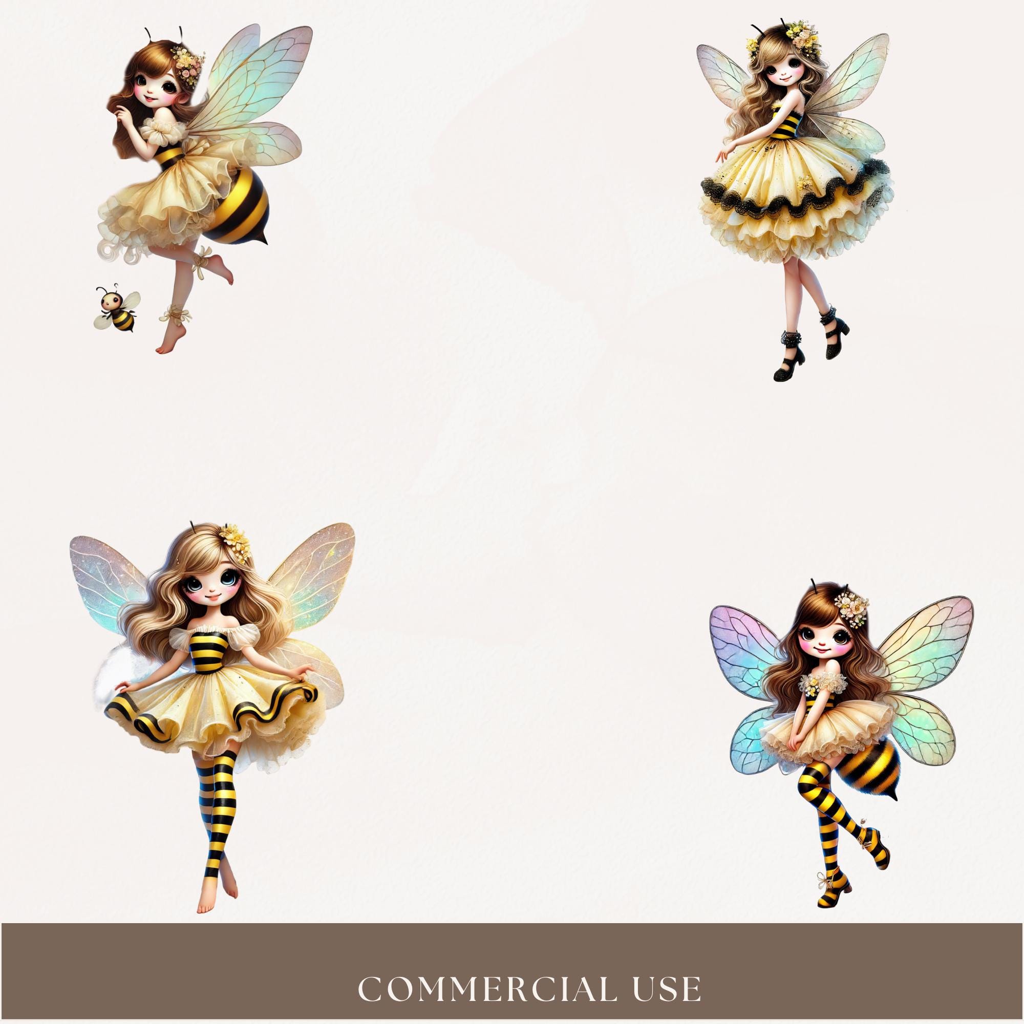 Bee Clipart, Whimsy Bee Girl Clipart, Queen Bee Girl Graphics, Girl ...
