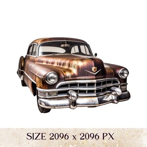 Watercolor Vintage Old Rusty Cars Clipart, Vintage Cars, Antique ...