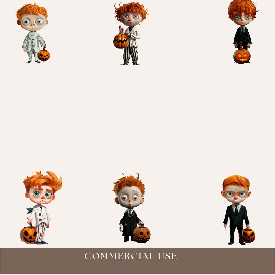 Halloween Kids Clip Art Clipart Pack, Transparent PNG, Quirky Halloween ...