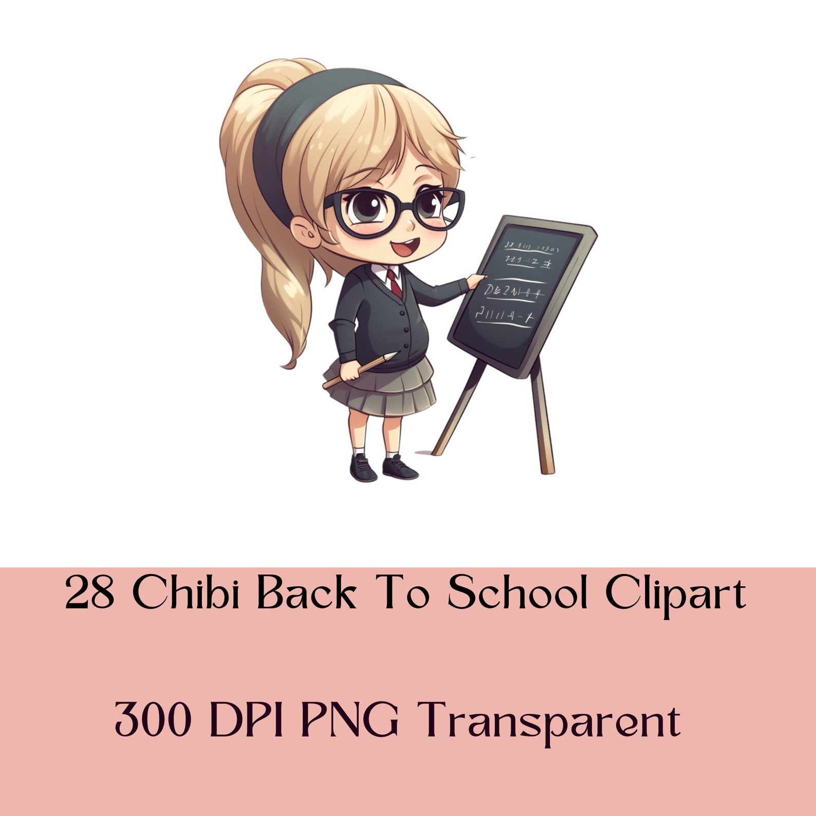 Chibi Cute Teacher Clipart Boy and Girl Back to School - Etsy