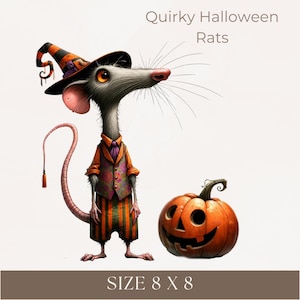 Funny Rats Clipart, Halloween Clipart, Whimsical Clipart, Rats Clipart ...