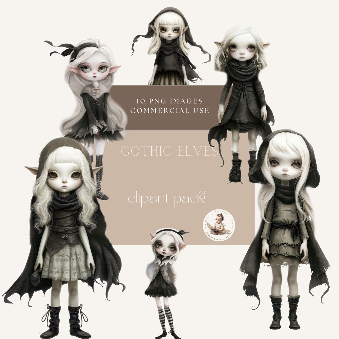 Gothic Elf, Elven Clipart, Transparent PNG, Fantasy Fairytale ...