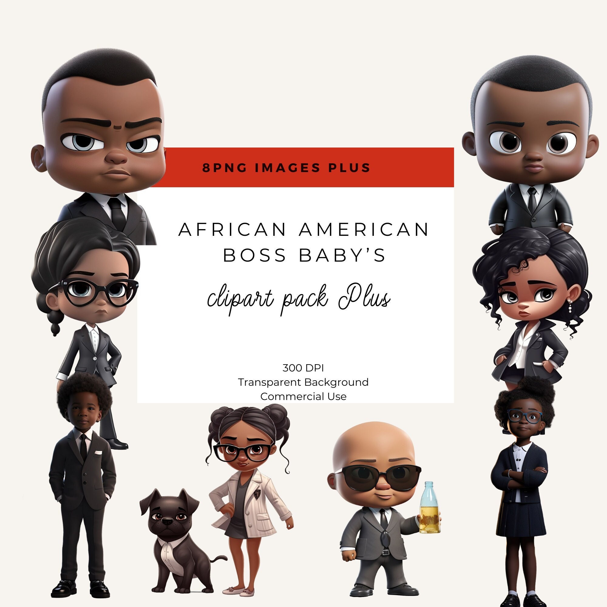 Boss Baby Afro Png, Instant Download, Baby Boy Afro Clipart, African ...