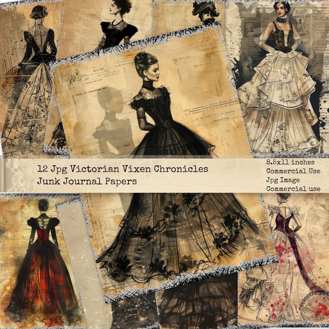 Junk Journal Printable, Victorian Journal Paper, Vintage Junk Journal ...