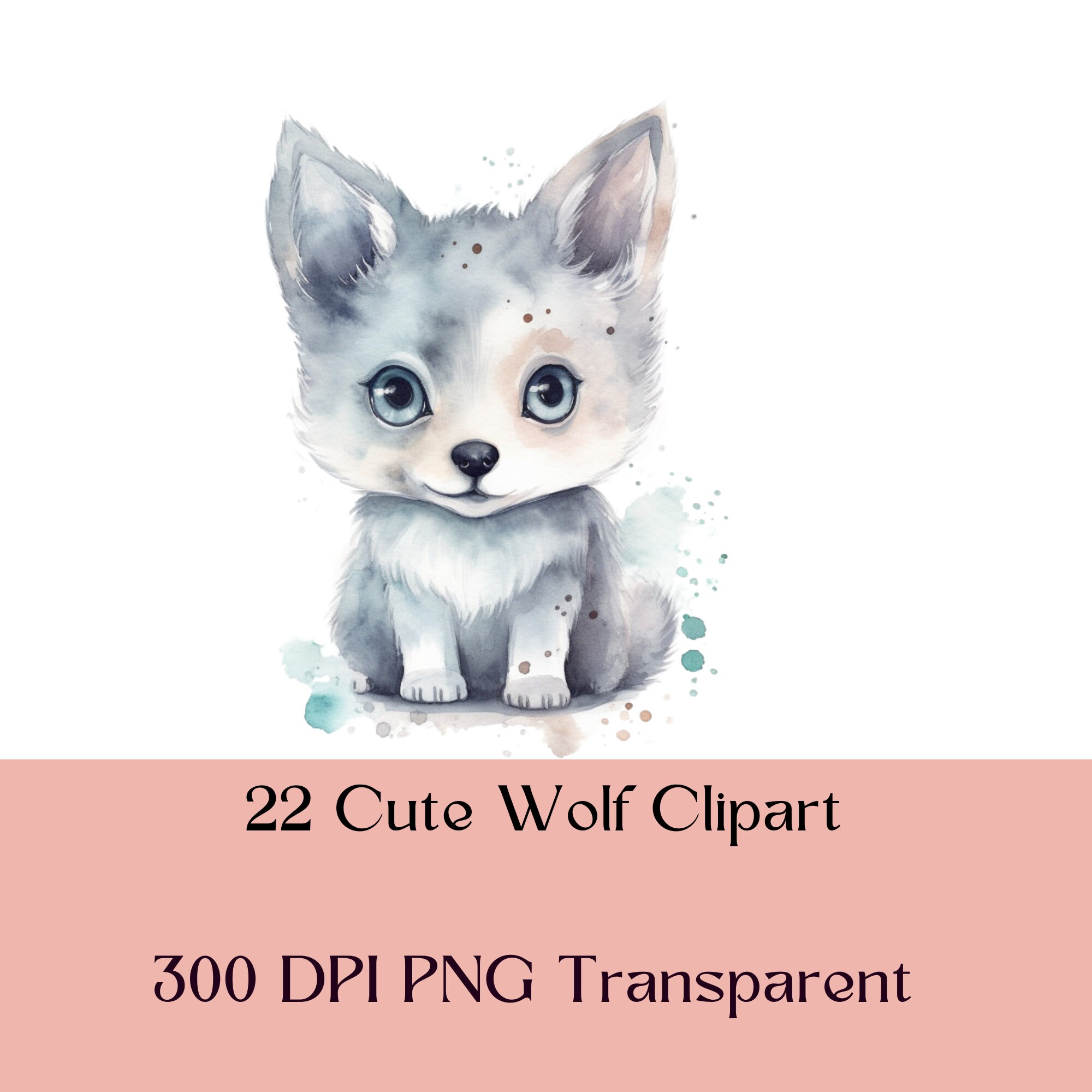 Watercolor Wolf Clipart Bundle Watercolor Clipart Digital - Etsy