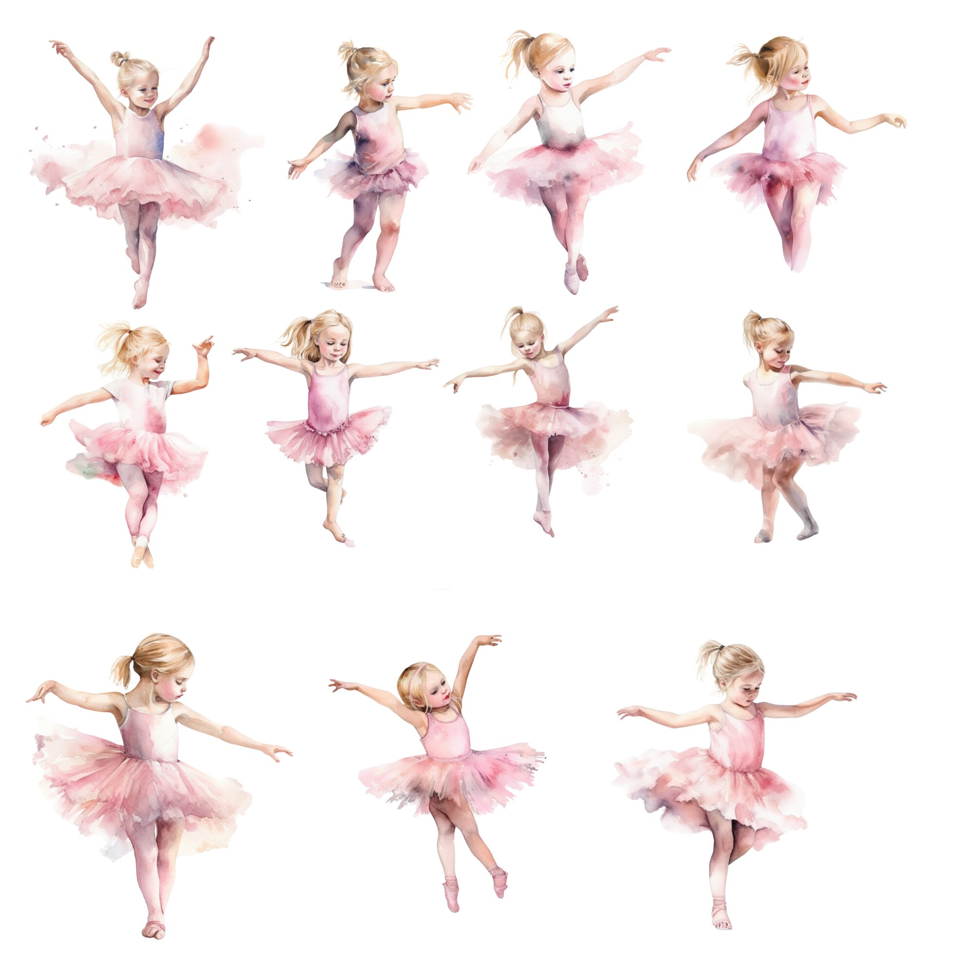Ballerina Clipart Cute Ballet Clipart Pink Ballerina Tutu - Etsy