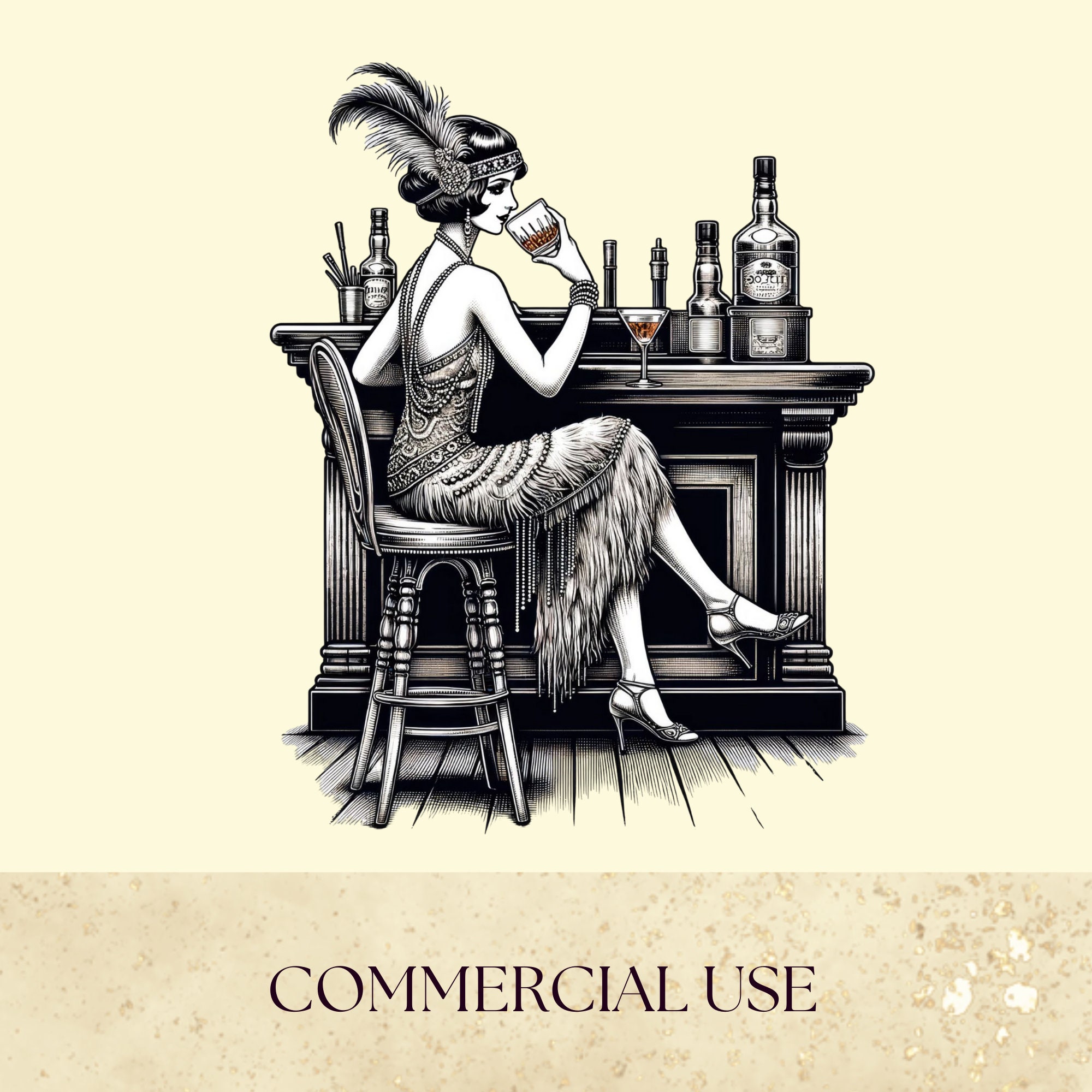 Flapper Girls 1920's, Vintage Women Clipart, Girl Dancing Sitting at A ...