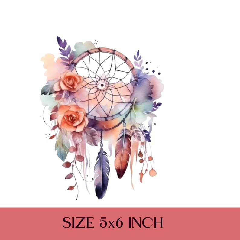 22 Watercolor Dream Catcher Clipart Bundle, Digital Planner, Watercolor ...