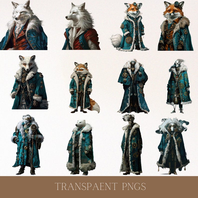 Peculiar Creatures Clipart, Clock Kingdom, Whimsical Fantasy-inspired ...