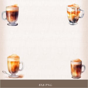 Watercolor Coffee Clip Art, Coffee Cup Clipart Bundle, Coffee Mug PNG ...