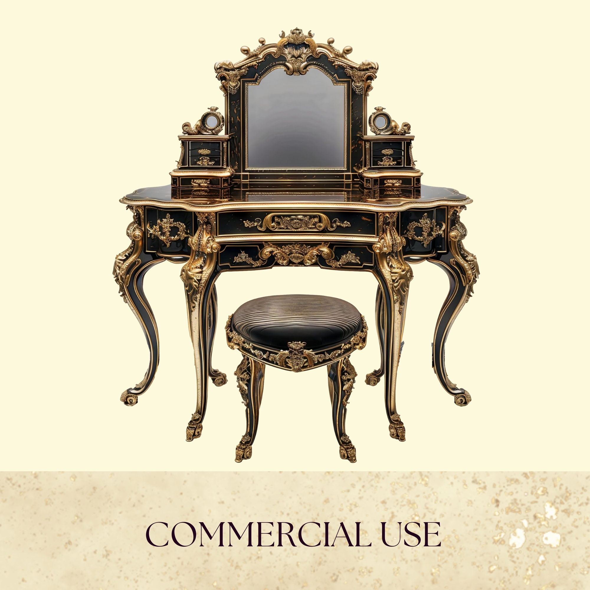 Victorian Vanities, Victorian Furniture Clipart, Antique Clipart ...