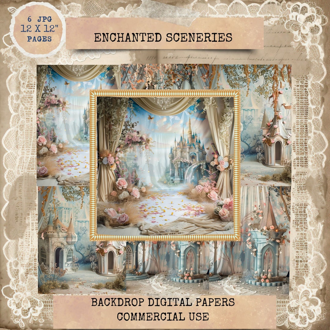 Enchanted Backdrops, Princess Backdrops, Castle Backgrounds, Magical ...