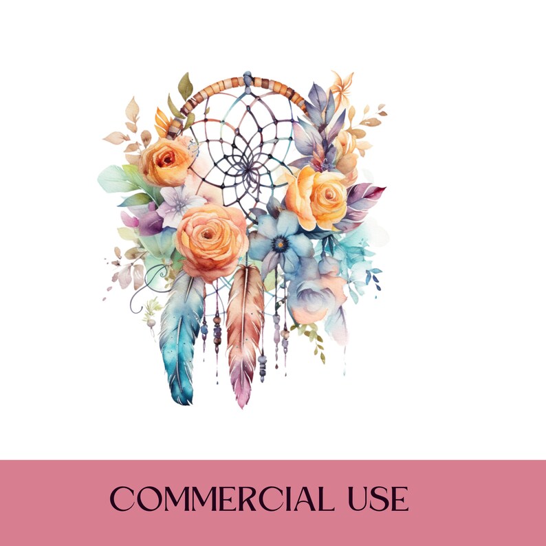 22 Watercolor Dream Catcher Clipart Bundle, Digital Planner, Watercolor ...