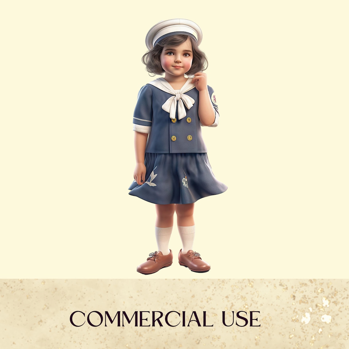 Cute Sailor Girls Clipart Nautical Clipart Little Sailor - Etsy