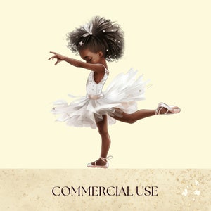 African American Ballerina, Ballerina Clipart, Watercolor Ballerina ...
