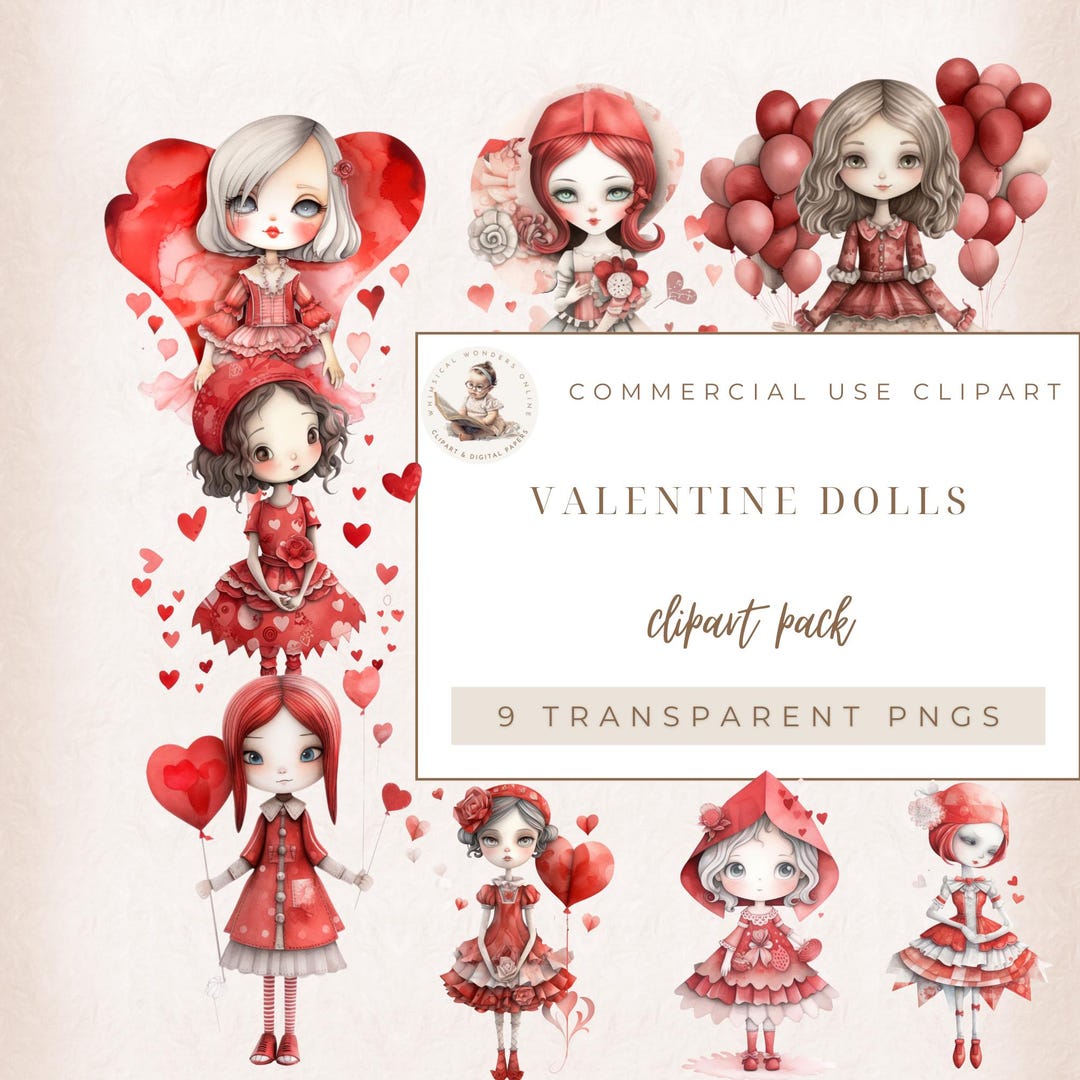Valentine's Day, Girl Clipart, Commercial Use, Valentines Day Clipart ...