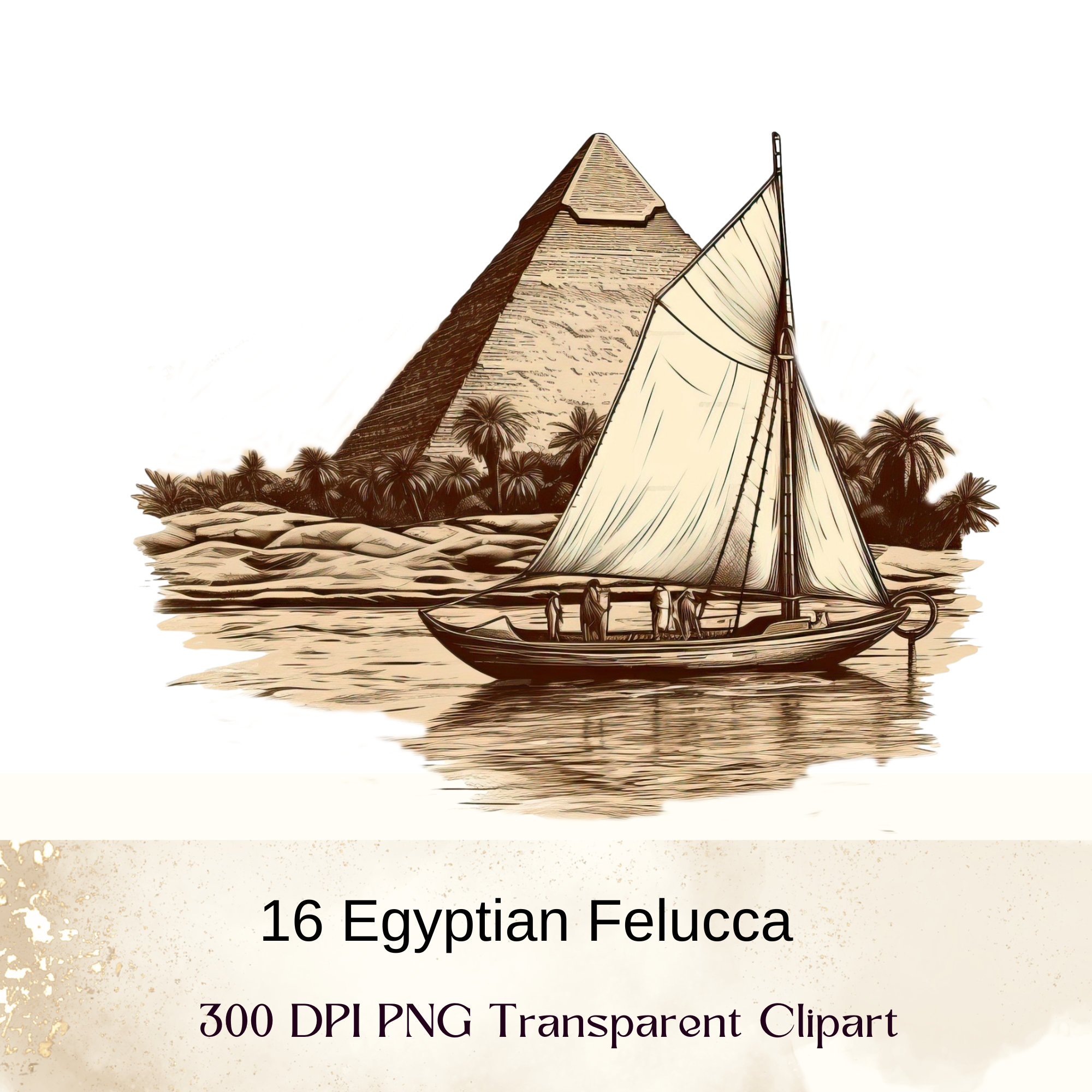 Ancient Egyptian Watercolor Boats Ancient Egypt Clipart - Etsy