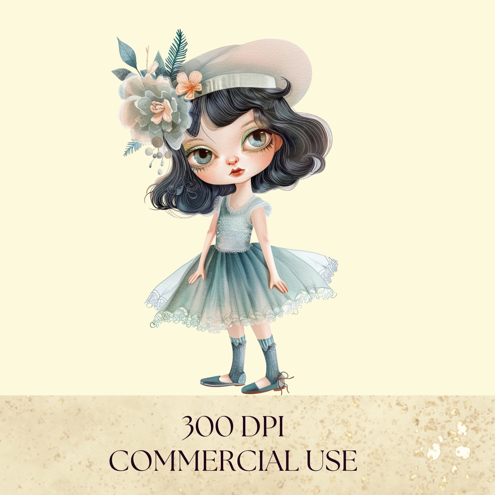 Retro Girls Clipart, Victorian Retro Girls, Fashion Clipart, 1920's ...