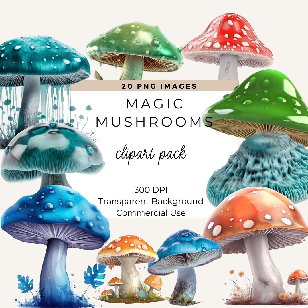 Woodland & Fantasy Clip Art Toadstools Png Clipart Magical - Etsy