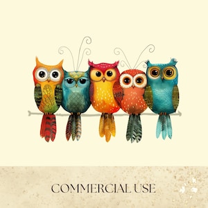 Quirky Owl Clip Art, Owls on A Rope, Funny Birds, Pets Clipart ...