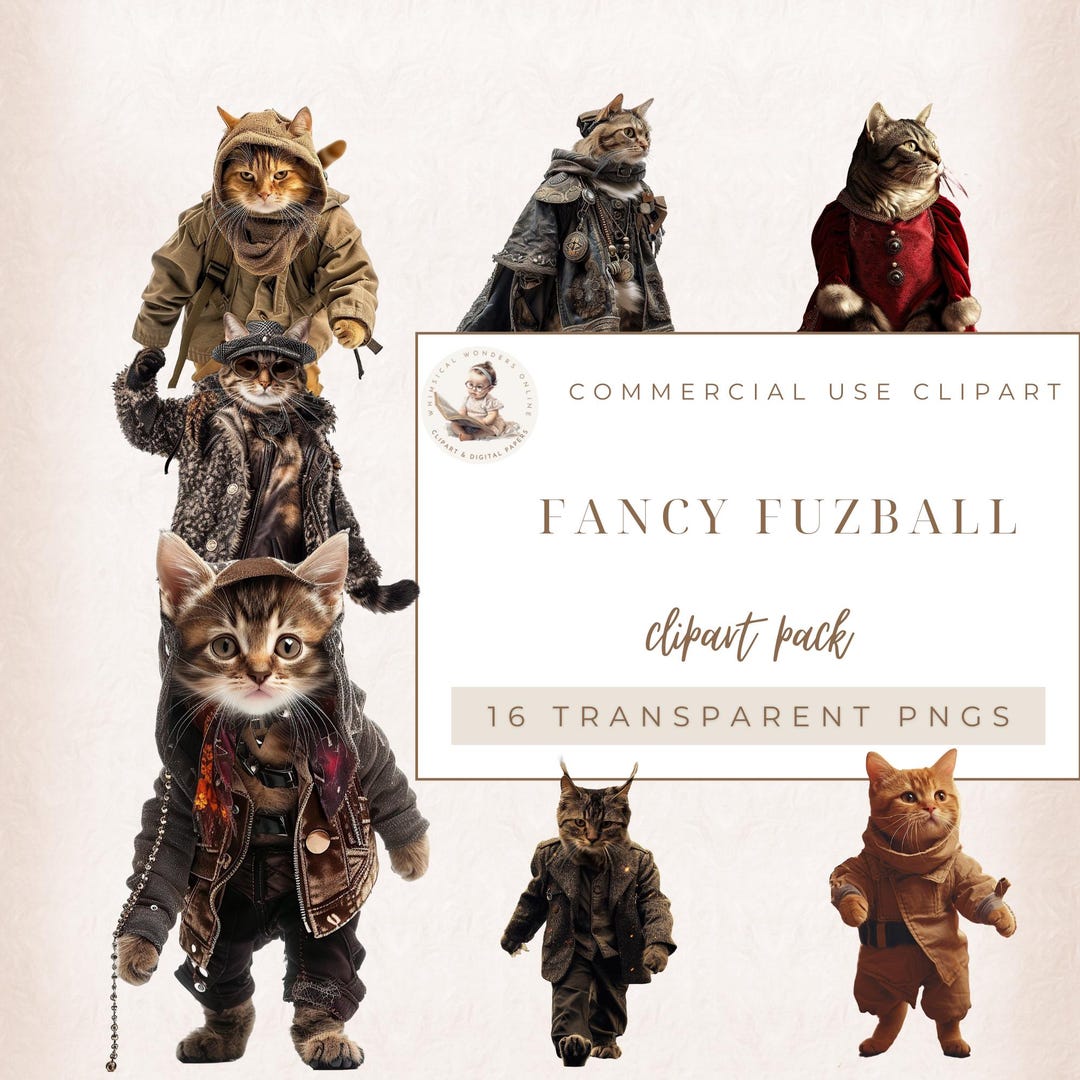 Cats Clipart, Whimsy Cats, Fancy Cats, Cool Cats, Cats Graphics, Pets ...