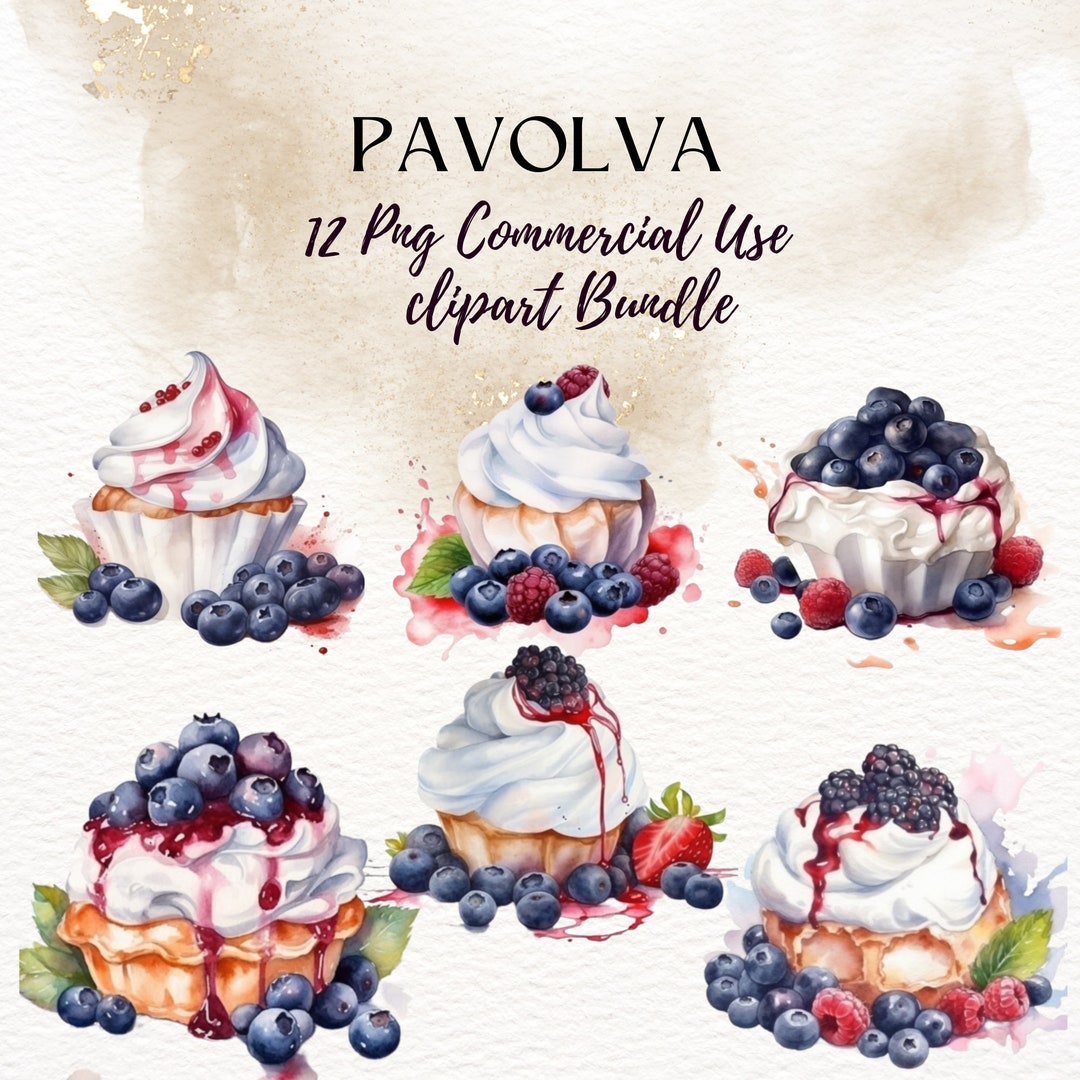 Watercolor Pavlova Clipart Bundlepavlova Digital Images - Etsy