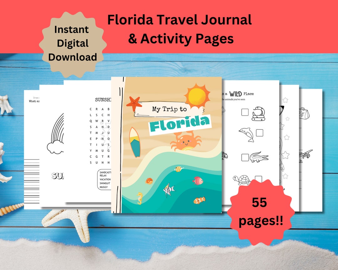 My Trip to Florida: A Printable Travel Journal and Activity Pages for ...