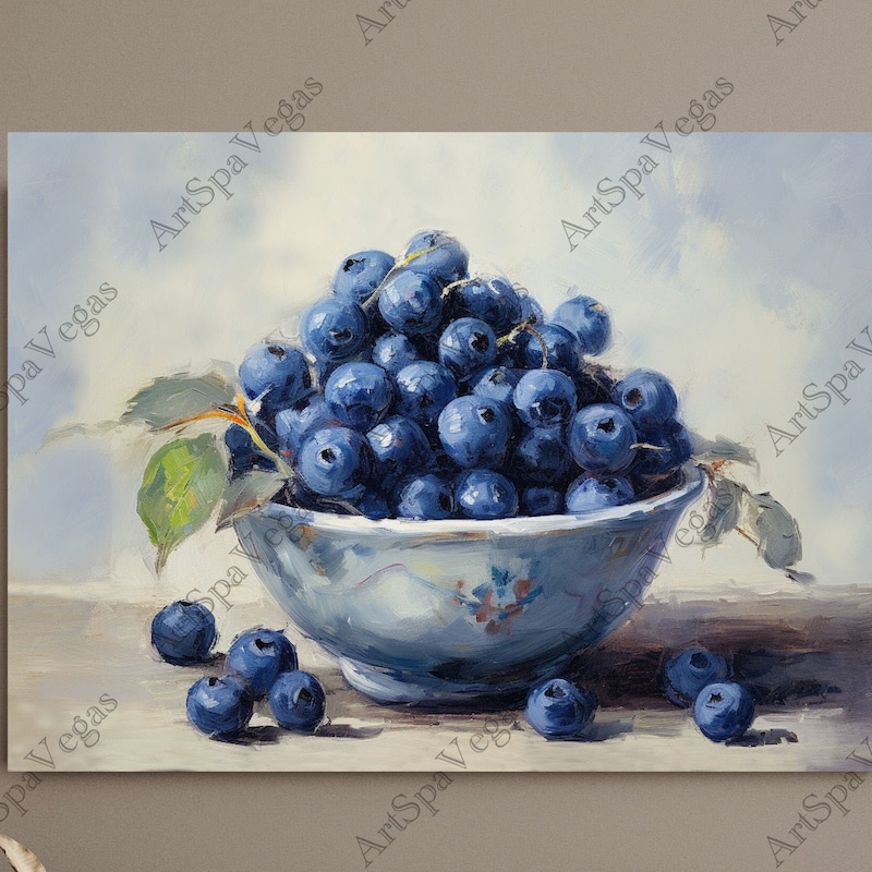 Blueberry Painting - Etsy