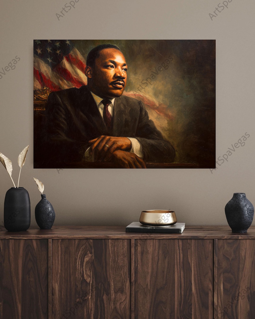 Martin Luther King Canvas Print: Inspirational Civil Rights Leader ...