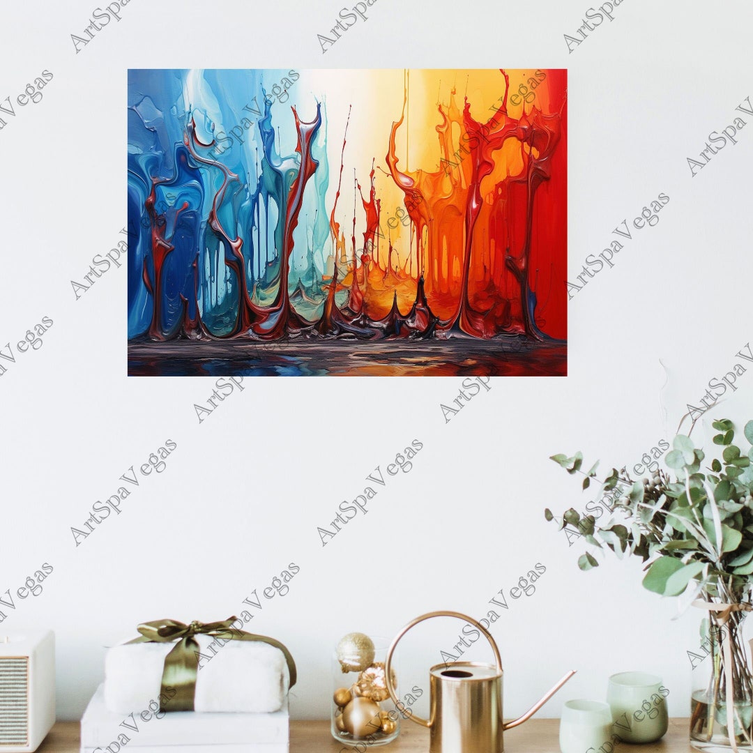 Chromatic Politics Horizontal Gallery Wrap Thick Canvas Art Print ...