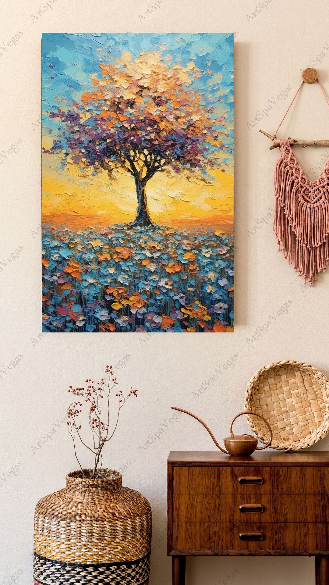 The Harmony Tree Oil Painting Gallery Wrap Canvas Art Print - Painting ...