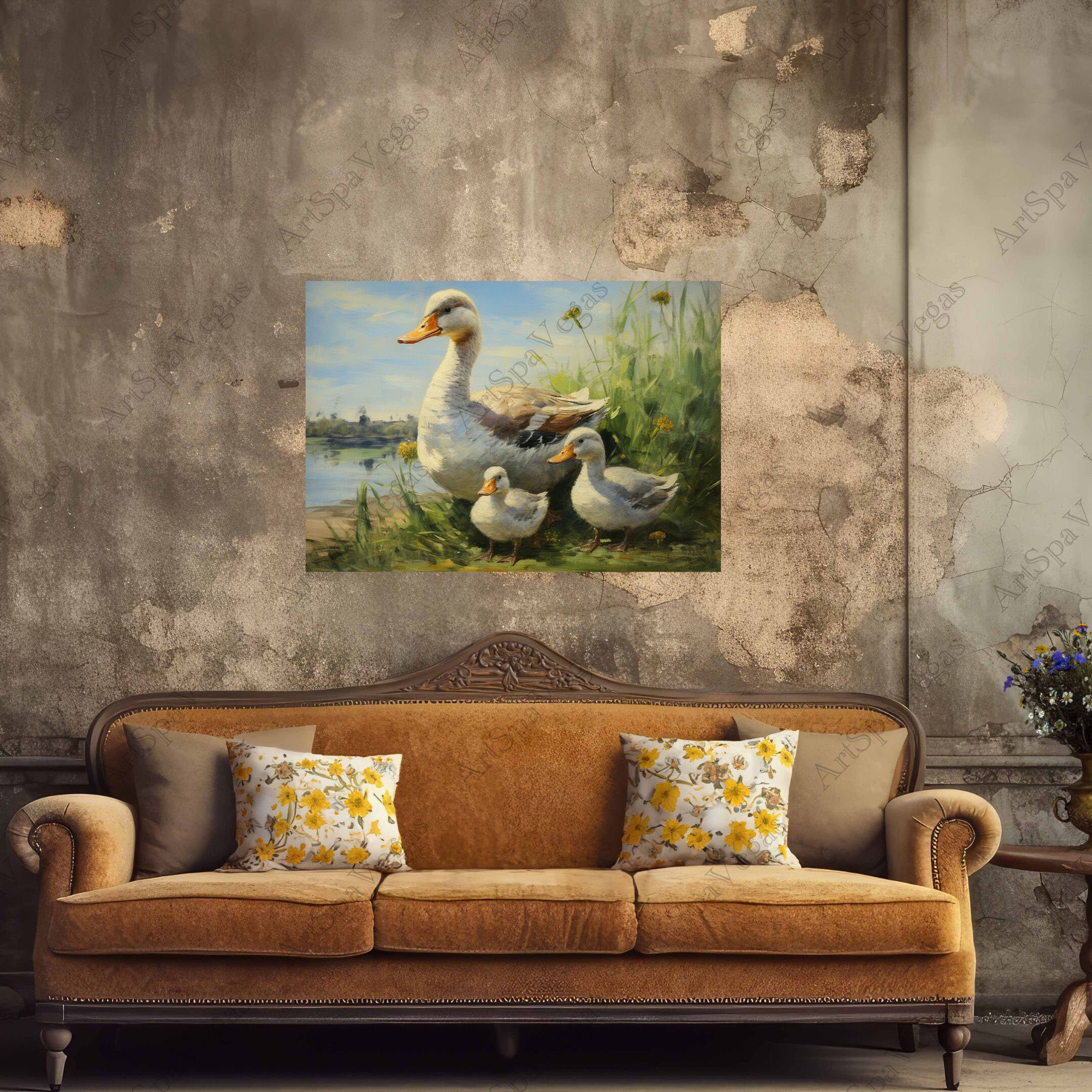 Canvas quaint Quackers Gallery Wrap Thick Canvas Art Print, Ducks ...