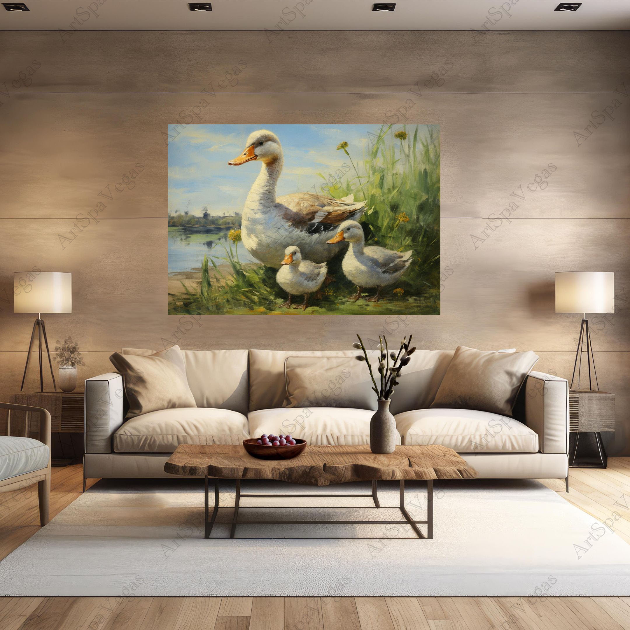 Canvas quaint Quackers Gallery Wrap Thick Canvas Art Print, Ducks ...